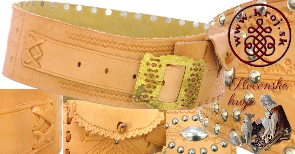 Slovenské kroje || Zemplínsky opasok s prackou