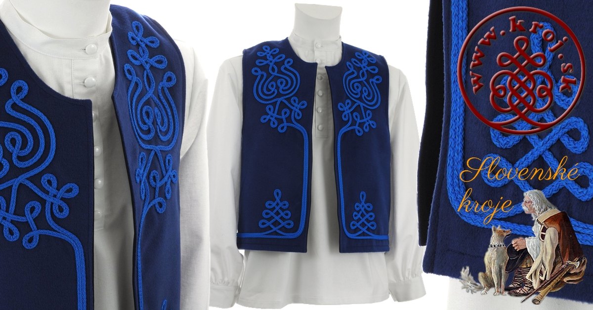Slovenské mužské kroje || Mužské krojové vesty - lajblíky